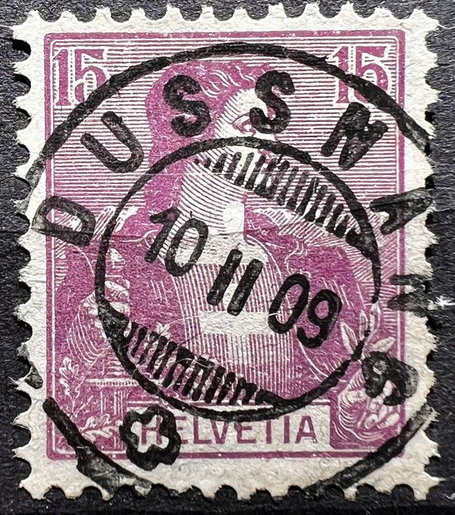 1907 Helv. Brustbild Zst 106 Voll-⦿ Dussnang (Gebraucht) in St. Gallen für CHF 4.5 – mit ...