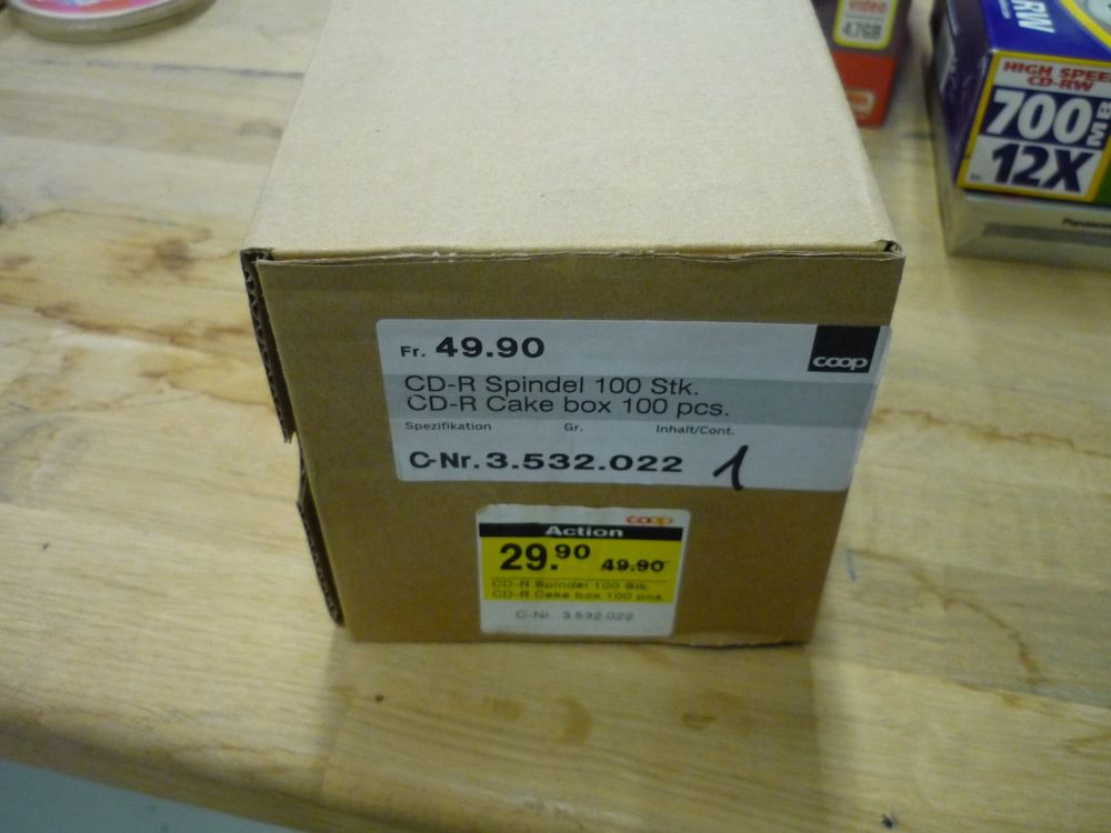 100 stk. Neu OVP - CD- R Spindel Rohling mit Hüllen (Neu und ...