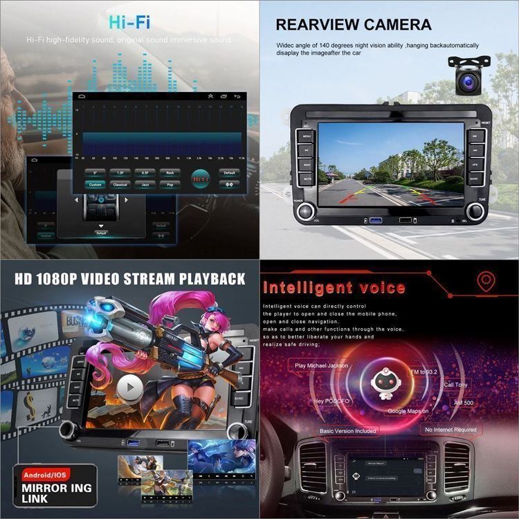 Vw Autoradio Carplay DAB+ Golf Polo 64GB Tiguan Passat Eos (Neu und ...