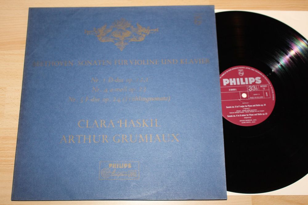 Beethoven: Violinsonaten 1, 4 & 5, Haskil, Grumiaux; LP mono (Gebraucht) in Möriken AG für CHF ...