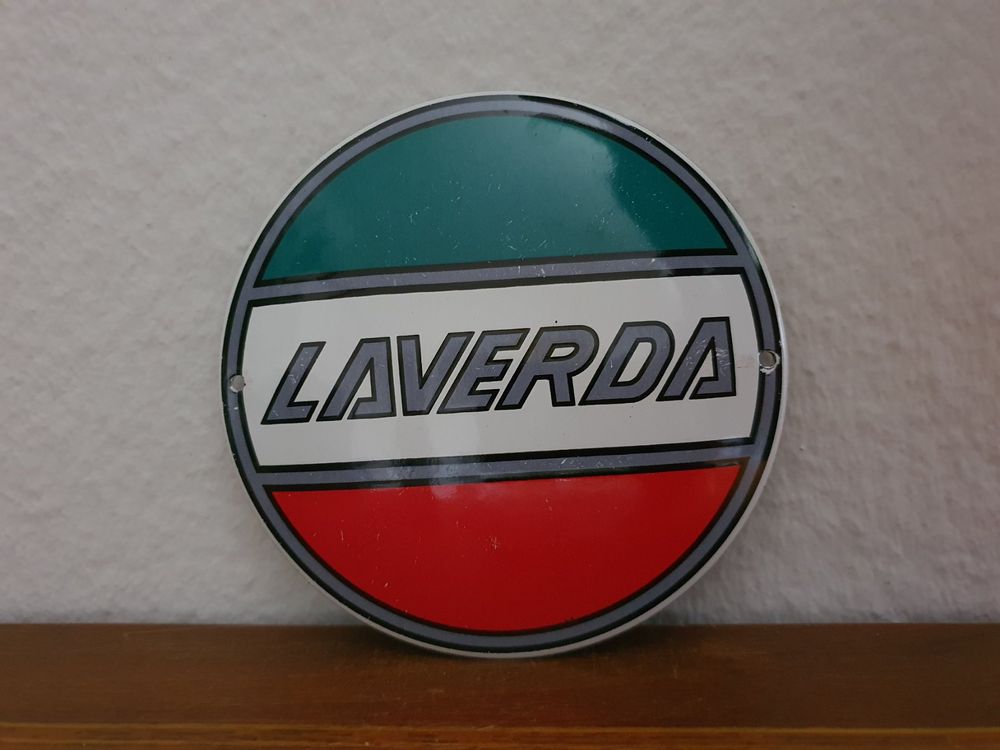 Emailschild Laverda Motorrad Logo Emaille Schild Reklame (Neu (gemäss ...
