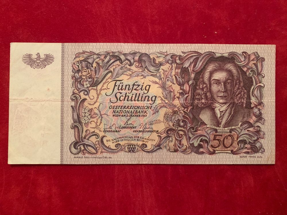OESTERREICH - 50 Schilling 2. Jänner 1951 - Sehr Schön / TTB (Gebraucht ...