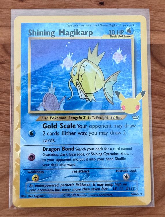 Shining Magikarp CEL NR 66 Pokemon Celebrations SECRET RARE (Neu ...