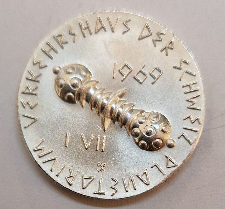 Silbermünze - 1969 Hans Erni - 900 fein (Gebraucht) in Lütisburg für ...