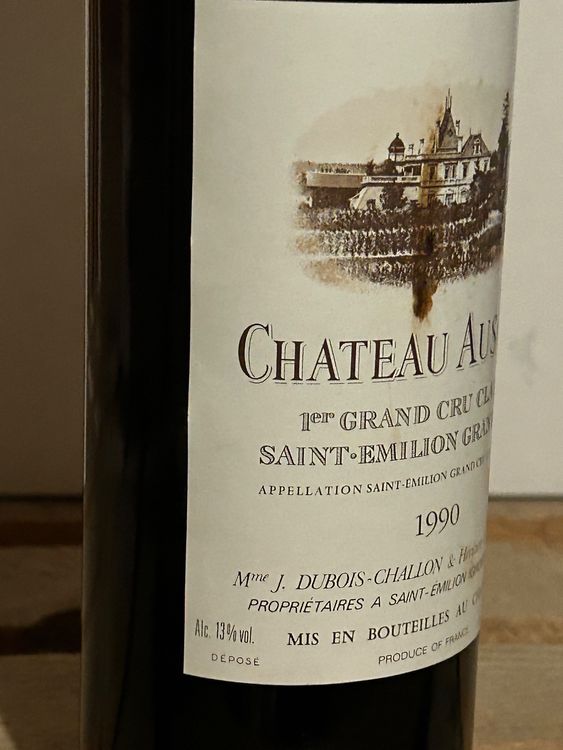EXCEPTIONNEL Château Ausone 1990 Saint-Emilion Grand Cru (Neuf (Voir ...
