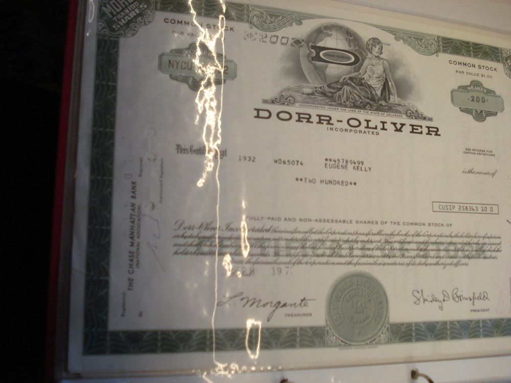 Aktie USA, Dorr-Oliver, Incorporated, 1970, grün | Kaufen auf Ricardo