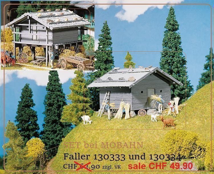 FALLER Getreidespeicher und 2 Heustadel 1:87 H0 (Neu und ...