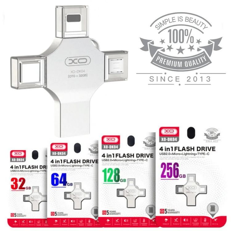 XO DK04 USB2.0 4-in-1 Lightning Flash-Disk (Neu und originalverpackt ...