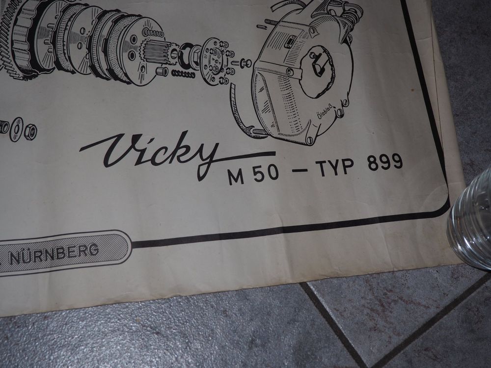 Expansionszeichnung Motor DKW M50, NSU, Vicky | Kaufen auf Ricardo
