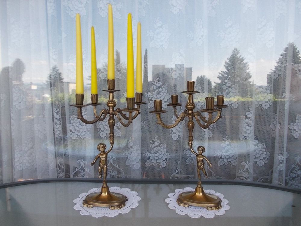 40 cm Figuren Messing Kerzenständer 40er/50er Jahre 3130 gr. (Gebraucht) in Ostermundigen für ...