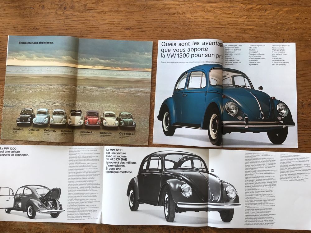 Brochures et dépliant vintage oldtimer VW (D'occasion) à Fully pour CHF ...