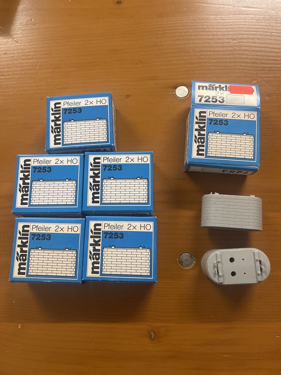 6x Märklin 7253 Pfeiler HO, mit Gebrauchsspuren | Kaufen auf Ricardo