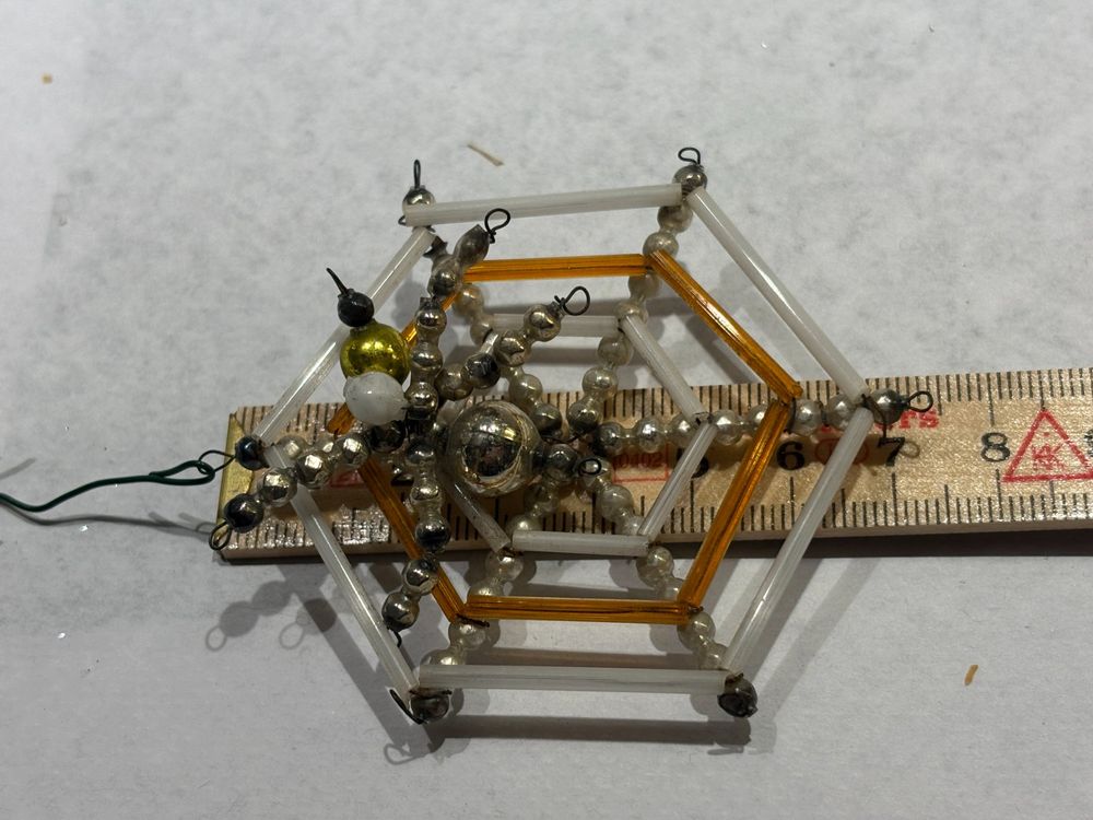 Sehr hübscher, seltener Gablonzer Anhänger, Spinne in Netz (Gebraucht ...