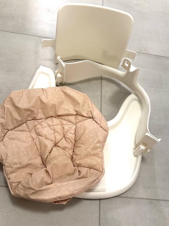 Tripp Trapp Stokke, Babysitz + Tisch + Polstersitz rosa (Gebraucht) in ...