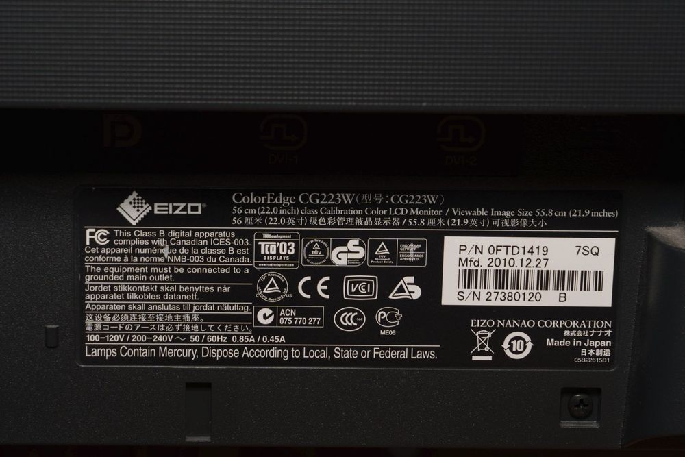 Eizo ColorEdge CG223W (Gebraucht) in Basel für CHF 1 – nur Abholung auf ...