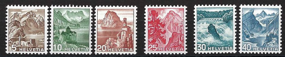 1948, LANDSCHAFTSBILDER, SATZ NEU ** (Z/285-290) | Kaufen auf Ricardo