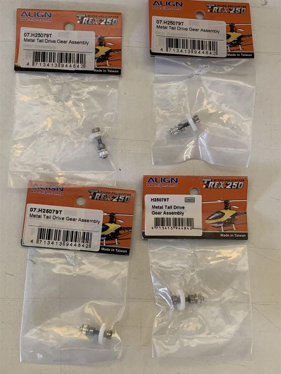 4x Align T-REX Tail Drive Gear H25079T (Neu und originalverpackt) in ...
