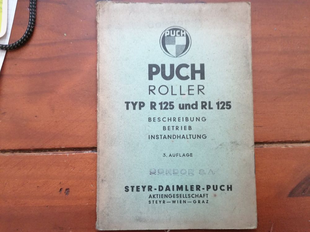 Puch Roller 125 cc Condor Puch betriebsanleitung original (Gebraucht) in lausanne für CHF 28 ...