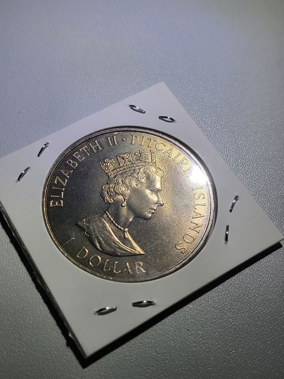 Pitcairn Islands 1 Dollar Coin - Elizabeth II, 1990 (Neu (gemäss ...