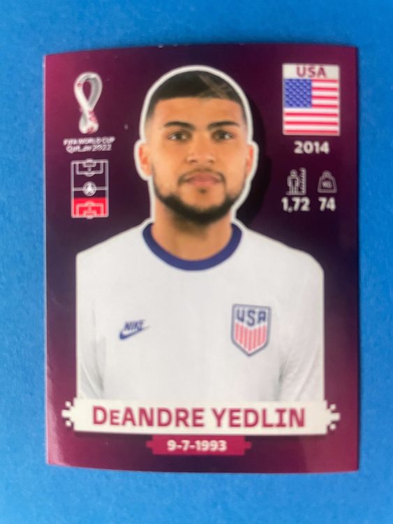 USA 9 Panini WM 2022 DE ANDRE YEDLIN (Neu (gemäss Beschreibung)) in ...