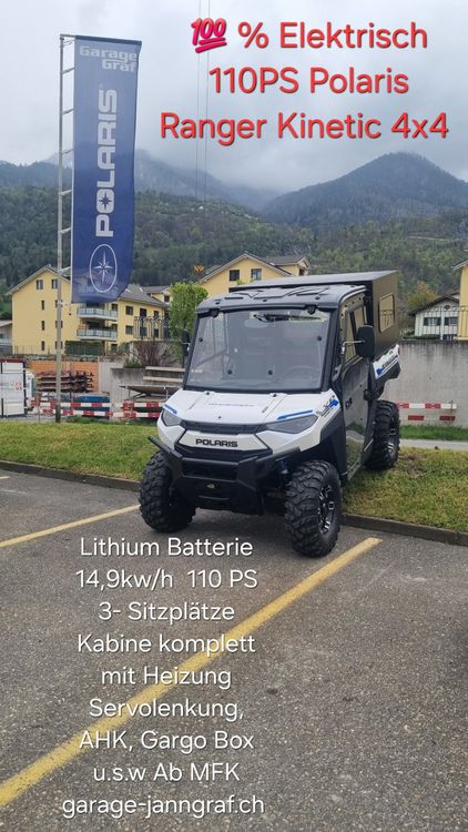 Polaris Ranger 4x4 100% Elektro 110PS (Gebraucht) in Trimmis für CHF 49900 – nur Abholung auf ...