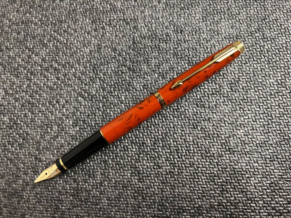 Parker 75 Füllfederhalter Red Marbled 14k NIB | Kaufen auf Ricardo