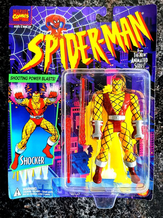Shocker 1994 Vintage Action Figur Spiderman Animated Series (Neu und ...