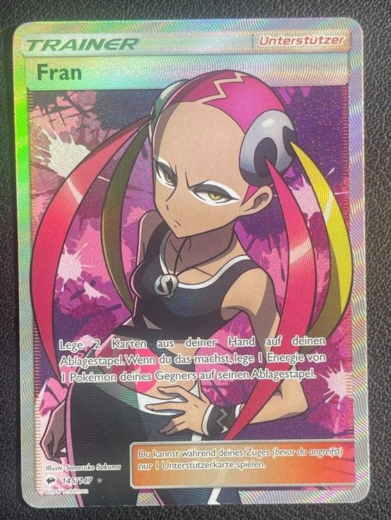 Fran 145/147 Ultra Rare Full Art Pokémon Burning Shadows | Kaufen auf ...