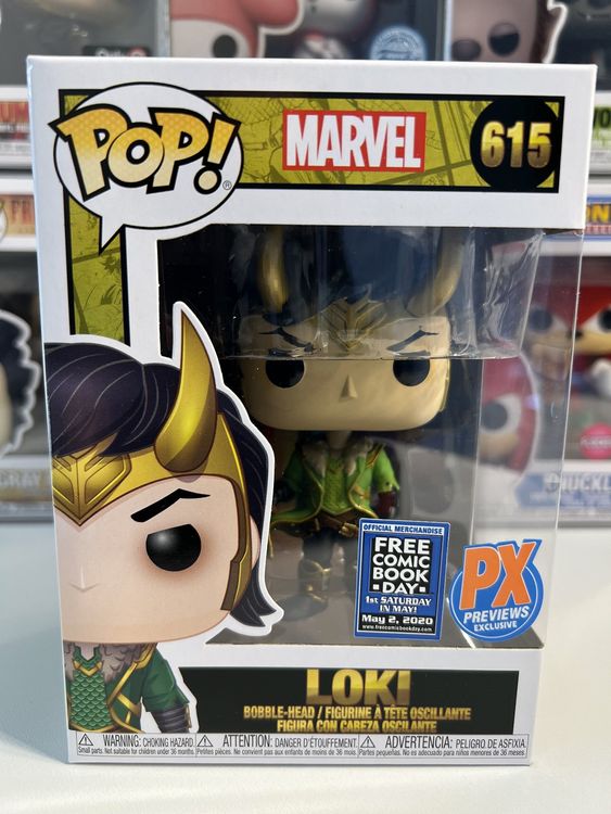 Funko POP! Marvel Loki (Holding Mjolnir) Edition Limitée PX (Neuf avec ...