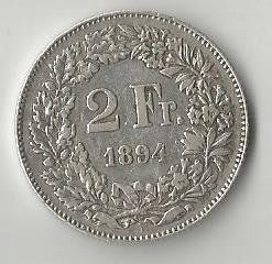 ** SILBER - 2 FRANKEN 1894 ** | Kaufen auf Ricardo