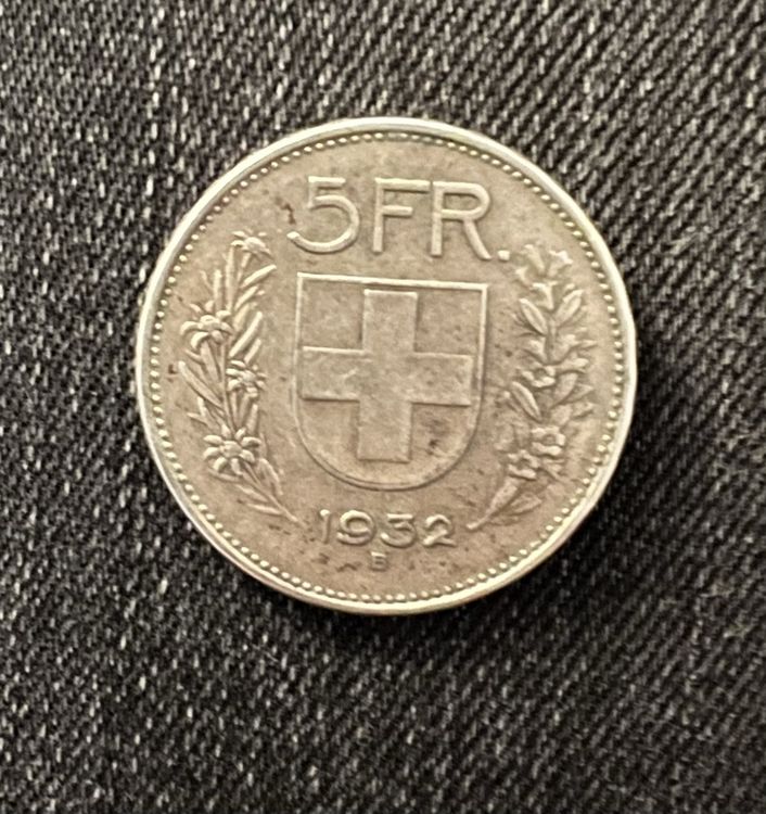 Silbermünze 5 Franken 1932 | Kaufen auf Ricardo