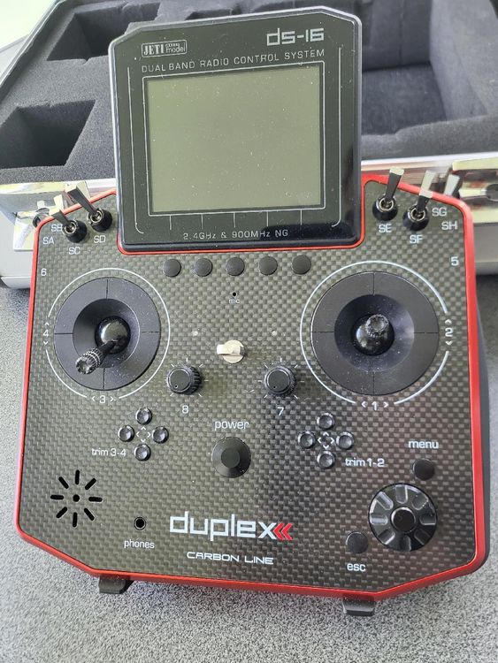 Jeti DS-16 II Carbon Line Rot Multimode mit Senderkoffer (Neu (gemäss ...