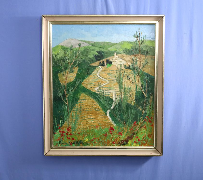 Pierre Ramel 1927-1997, Gemälde Bergdorf von 1965, signiert (Gebraucht ...