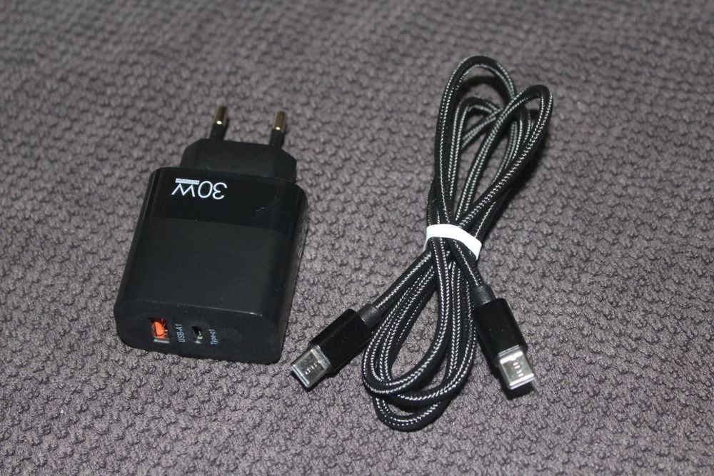 S. Duo 30W+1meter kabel Ladegerät USB C adapter handy natel (Neu ...
