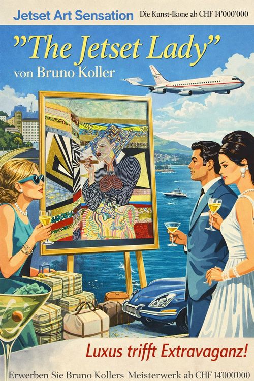 „The Jetset Lady“💫 – inspired by Van Gogh, Klimt & Pica (Neu (gemäss ...