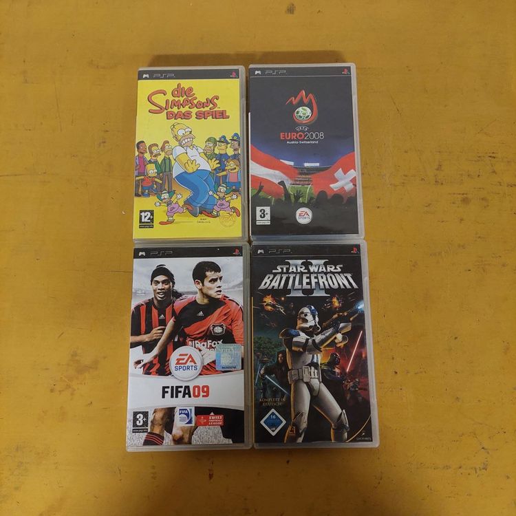 4 PSP Spiele, Simpsons, Battlefront 2, Uefa 2008, Fifa 2009 | Kaufen ...