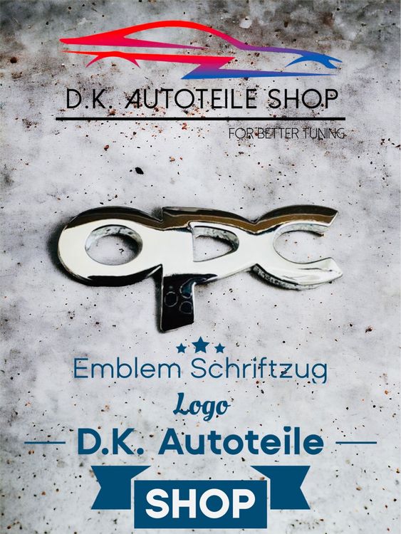 Opel OPC Emblem Schriftzug Logo aus Metall NEU Chrom Neu (Neu und ...