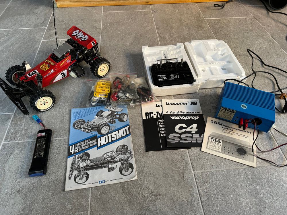 Tamiya RC Hotshot Vintage 1985 - Set mit Zubehör (Gebraucht) in Uster für CHF 199 – mit ...