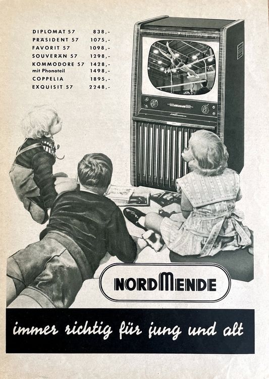 Normende Fernsehen - Alte Werbung / Ancienne publicité 1956 (Gebraucht ...