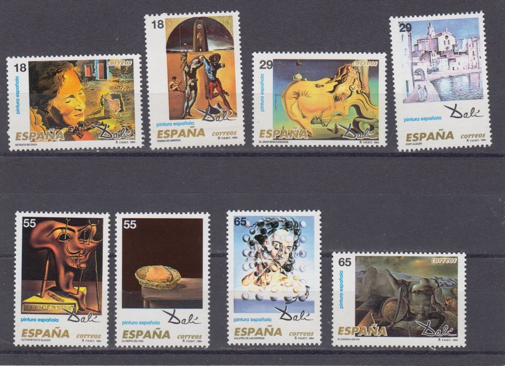 Spanien 1994 90.Geburtstag von Salvador Dali Mi.3150-3157** | Kaufen ...