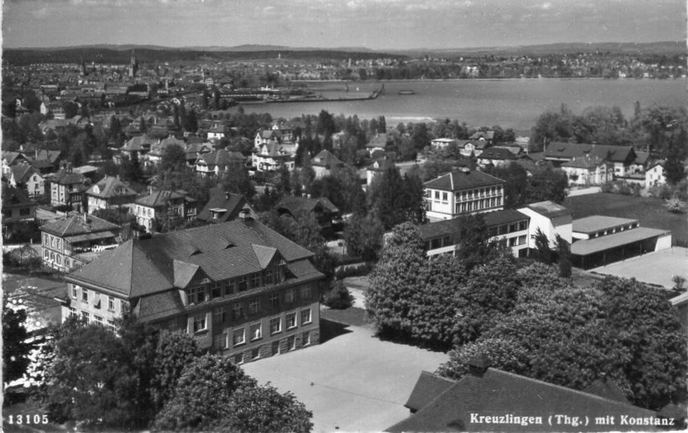 Kreuzlingen mit Konstanz TG Flugaufnahme Nr.13105 , ca.1950 (Gebraucht) in Solothurn für CHF 11 ...