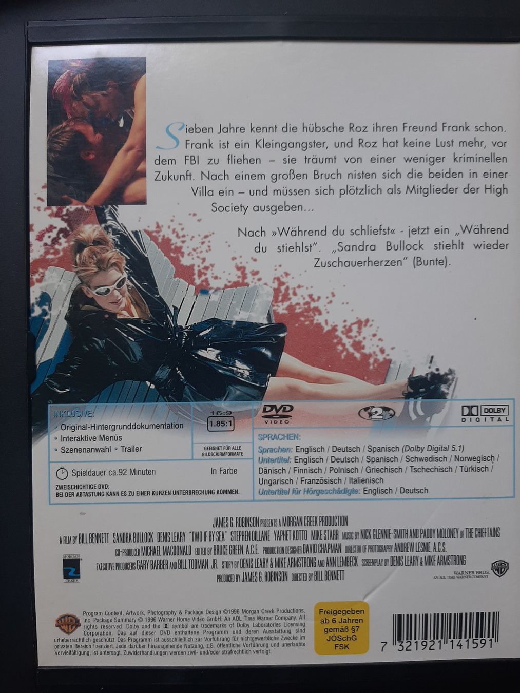 DVD Gestohlene Herzen/Two if by Sea, mit Sandra Bullock (Gebraucht) in ...