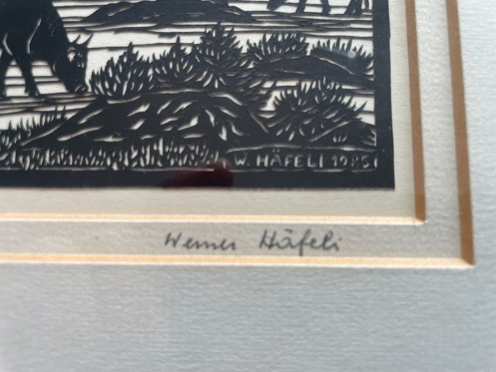 Werner Häfeli (1921-2010) ORIGINAL Scherenschnitt (Gebraucht) in ...