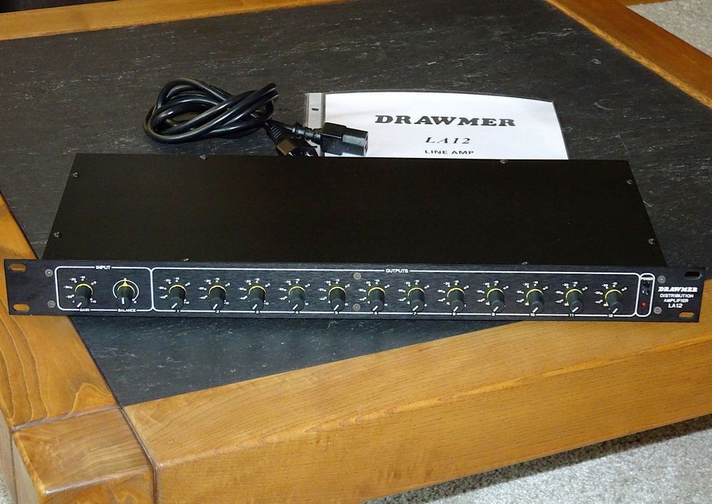 Drawmer LA12 Verteilverstärker 1x stereo auf 12x stereo (Gebraucht) in Hünibach für CHF 50 – mit ...