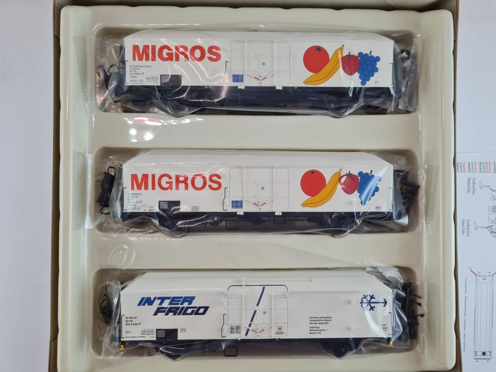 ACME 45072 Set 3-teilig Kühlwagen Interfrigo Migros H0 1:87 (Neu ...