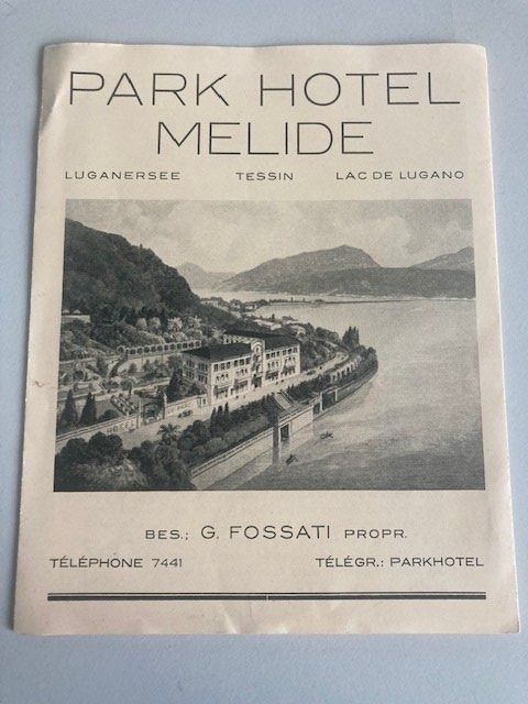 Parkhotel Melide Prospekt Vintage Tessin Luganersee (Gebraucht) in ...