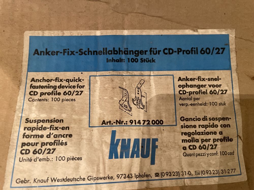 Schnellabhänger Anker-Fix (Neu (gemäss Beschreibung)) in Ottikon für ...