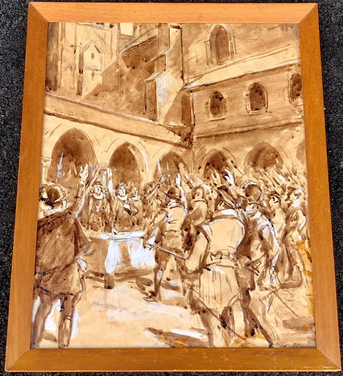 Alte Aquarell unleserlich signiert | Kaufen auf Ricardo