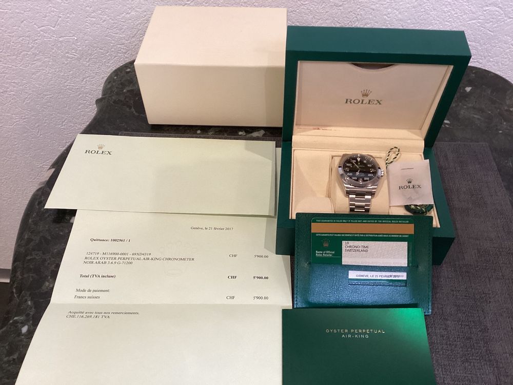 Rolex oyster Air-King 40 millimètres full set (Gebraucht) in für CHF ...