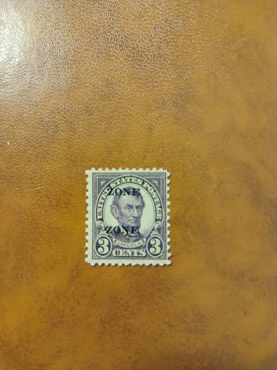 Timbre rare USA 3 cents Lincoln Zone, collectionneur! (Neuf (Voir ...